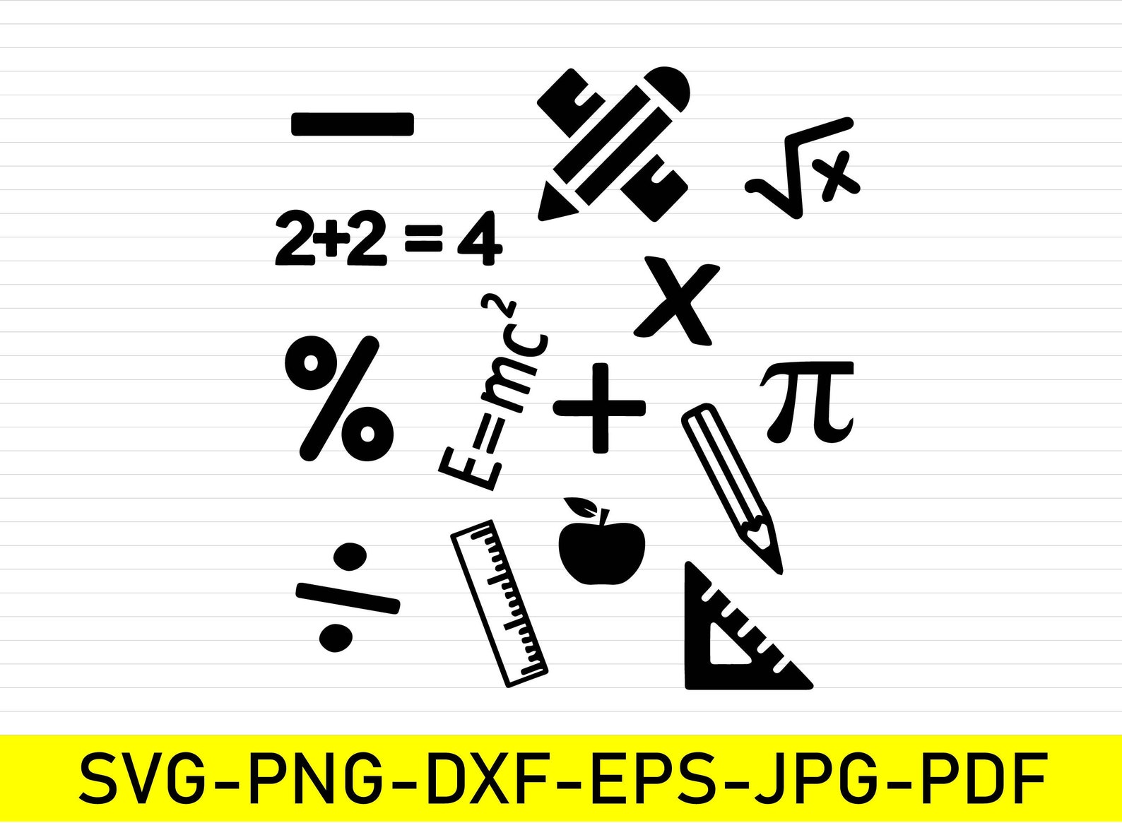 Math Teacher SVG, Math Clipart Png, Math Bundle Svg, Math Cut File ...