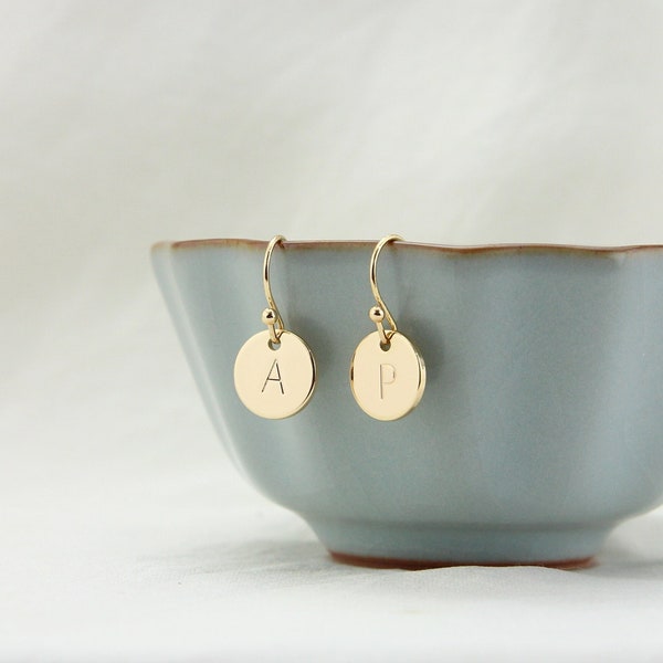Initial Earrings - Etsy