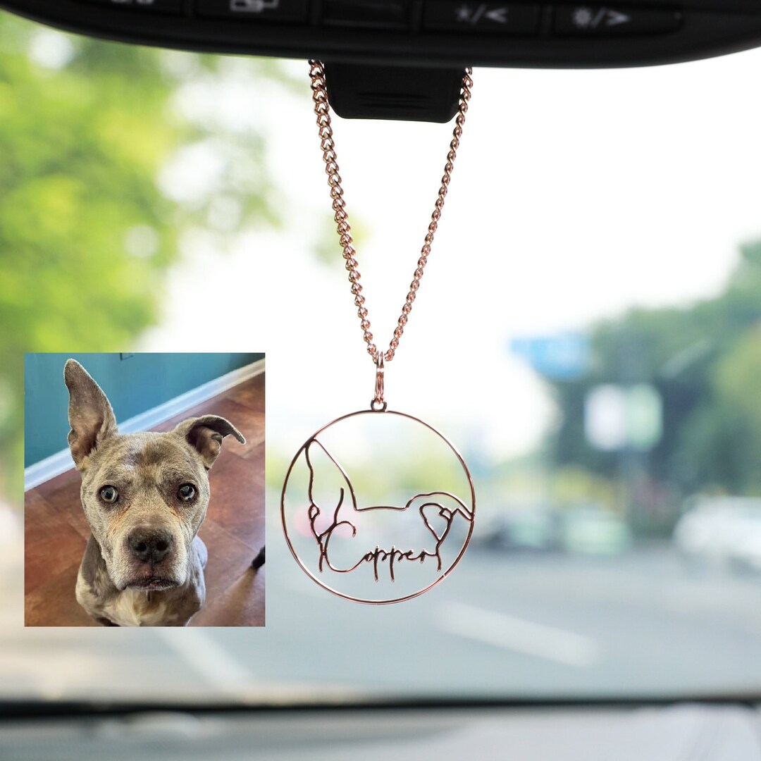 Custom Dog Ears With Name Car Hanging Ornament, Personalized Dog Ears ...
