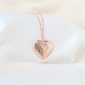 Personalized Heart Locket Necklace - Custom Photo Locket With Engraved ...