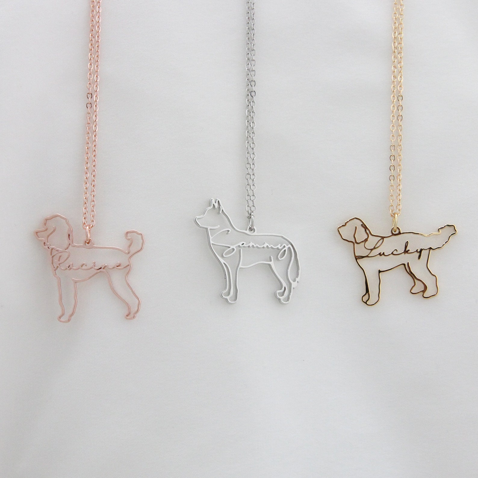 Custom Dog Necklace With Namepersonalized Jewelry for - Etsy