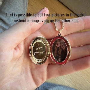 Custom Birth Flower Locket Necklace With Photo, Personalized ...