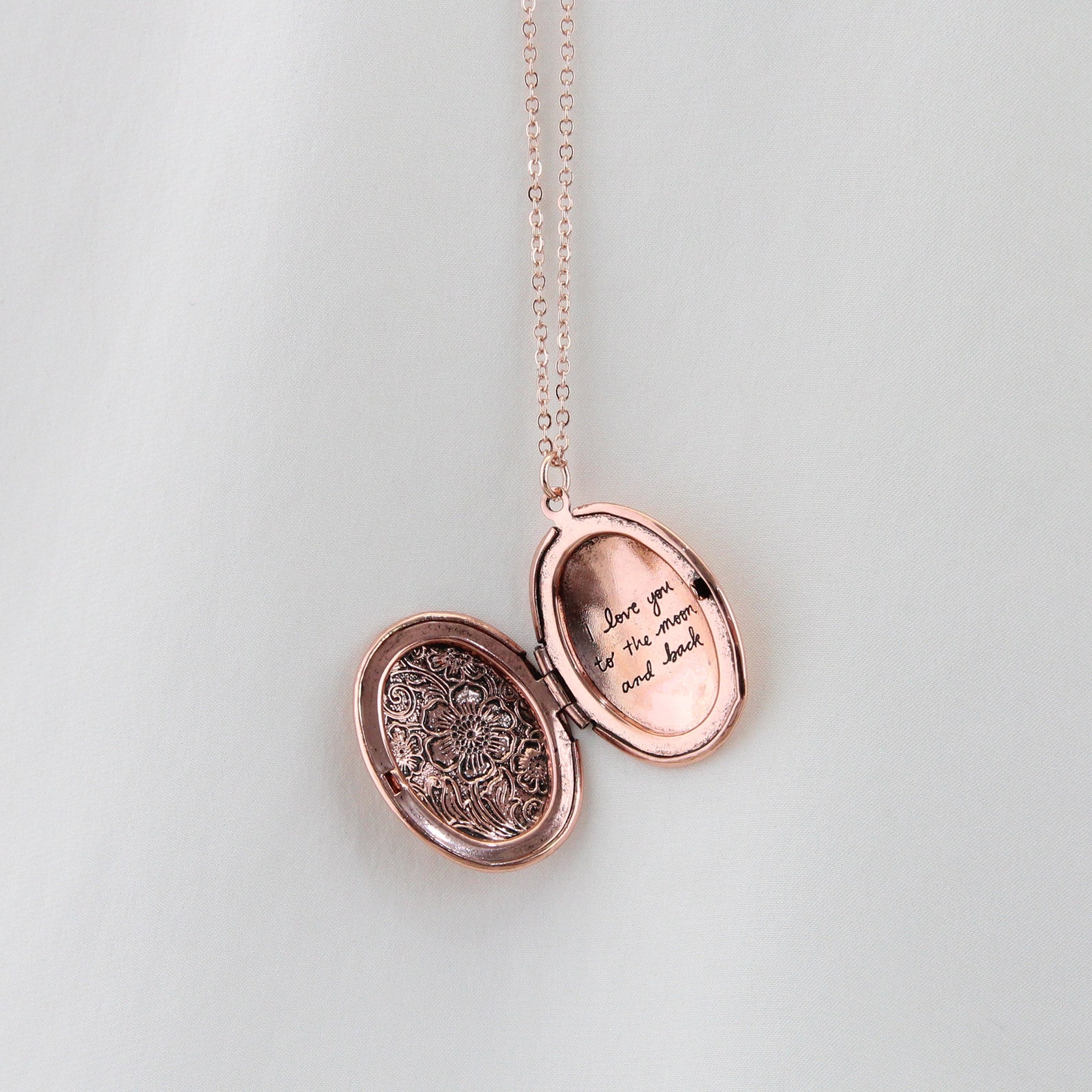 Vintage Locket Necklace With Engraving Custom Engraved Locket - Etsy