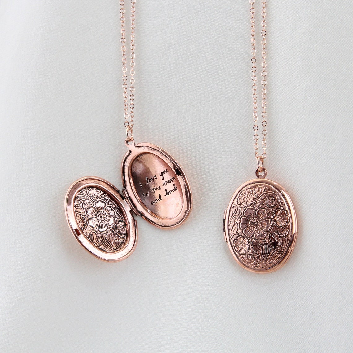 Vintage Locket Necklace With Engraving Custom Engraved Locket - Etsy