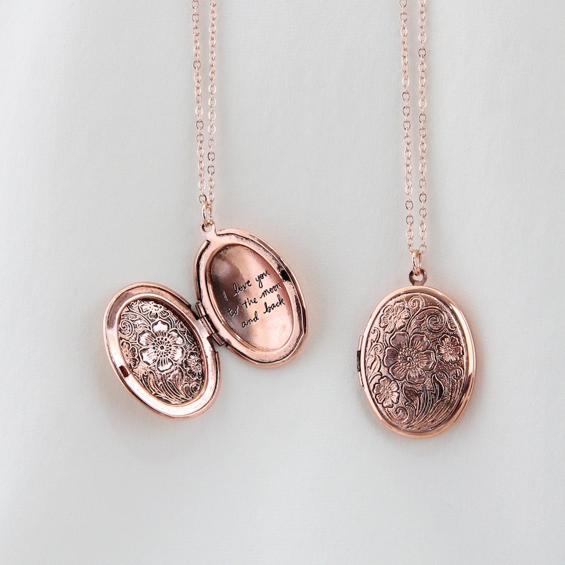 Vintage Locket Necklace With Engraving Custom Engraved Locket - Etsy
