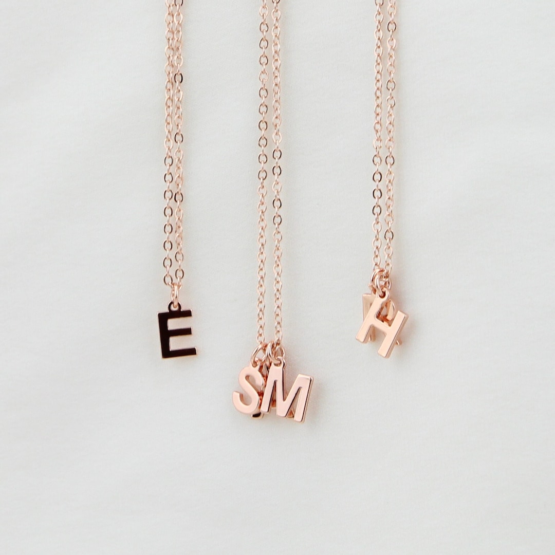 Custom Tiny Name Letter Necklace,personalized Dainty Initial Pendant ...