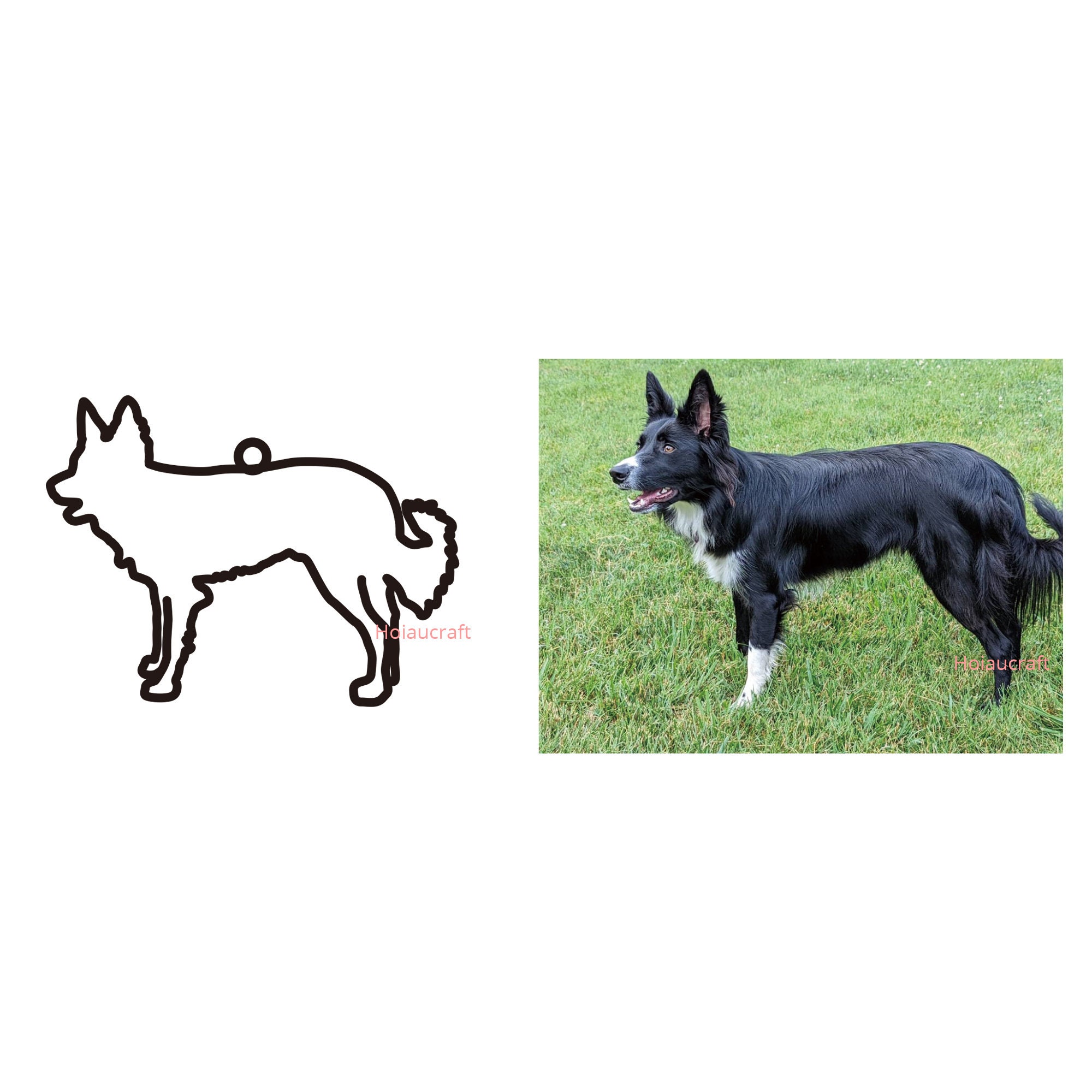 Custom Dog Silhouette Outline Picture Necklace Dog Pet Photo - Etsy