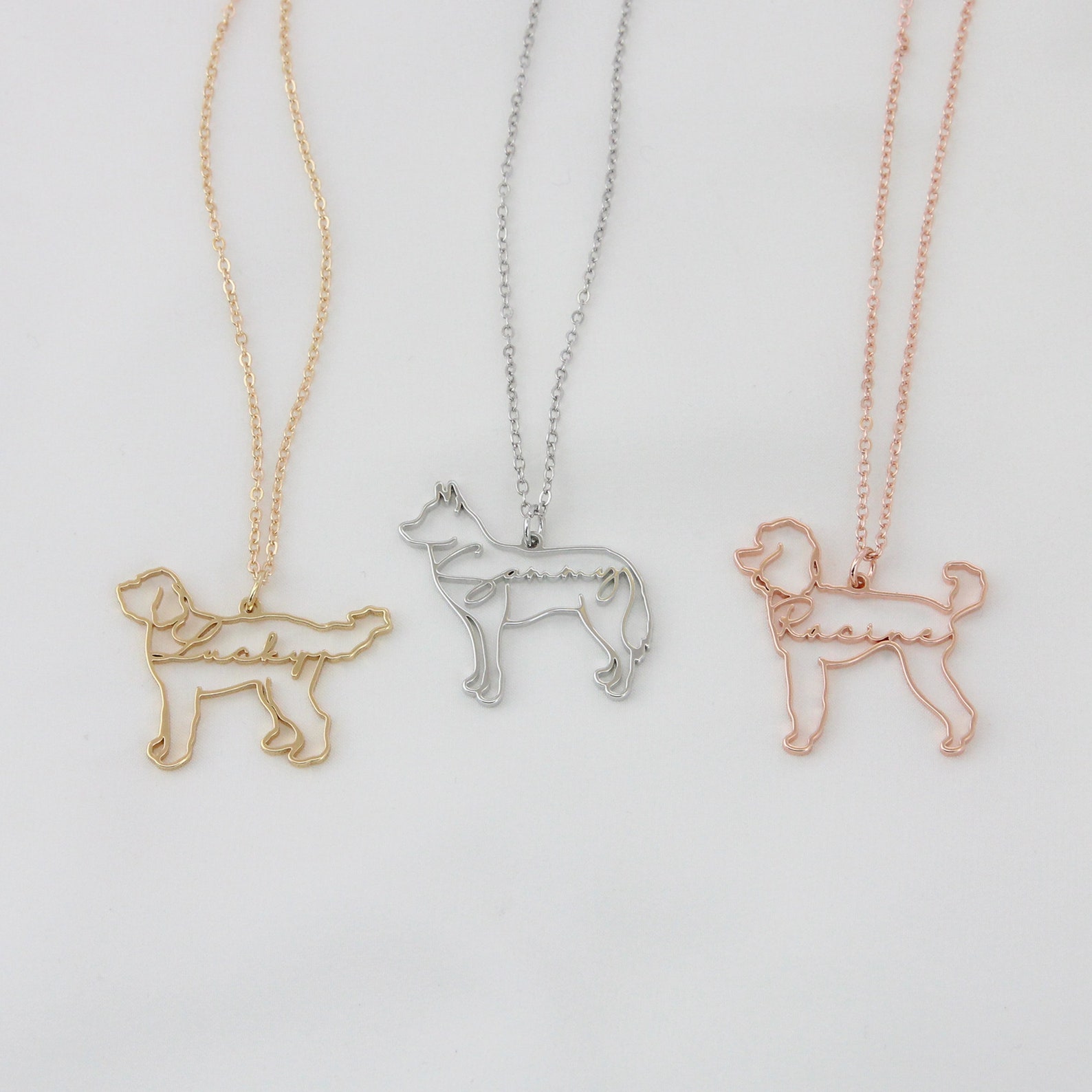Custom Dog Necklace With Namepersonalized Jewelry for - Etsy