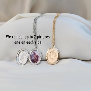 Buy Custom Initial Locket Necklace, Birth Flower Medallion Necklace ...