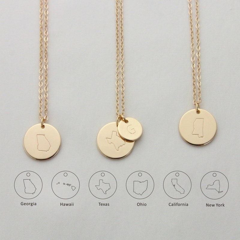 State Necklaces - Etsy