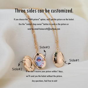 Custom Locket With Photo, Birth Flower Delicate Locket Necklace ...