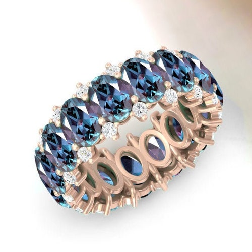 Alexandrite Eternity Band for Women Vintage Alexandrite - Etsy