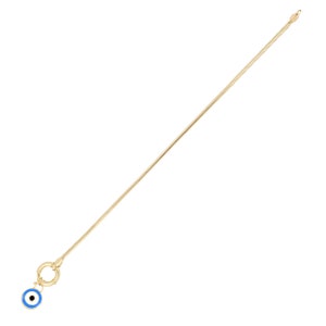 Evil Eye Gold Bracelet - Gold Chain - 14K Gold - Minimalist Bracelet ...