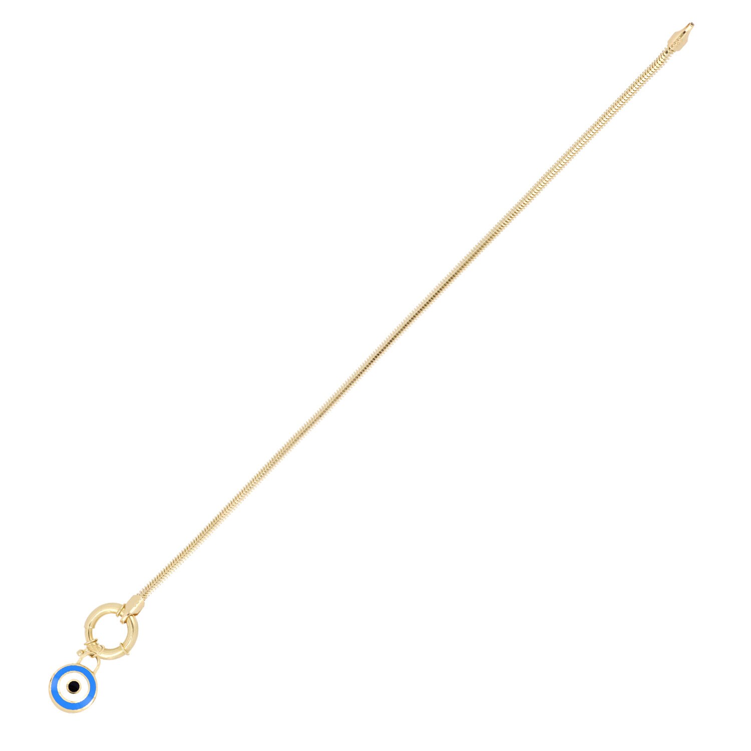 Evil Eye Gold Bracelet Gold Chain 14K Gold Minimalist - Etsy