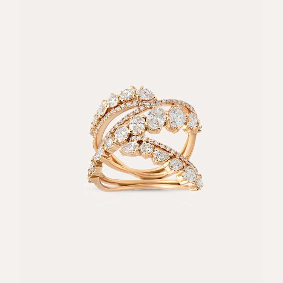 Poene 2.42 Ct Oval and Drop Cut Diamond Stones Ring - Etsy