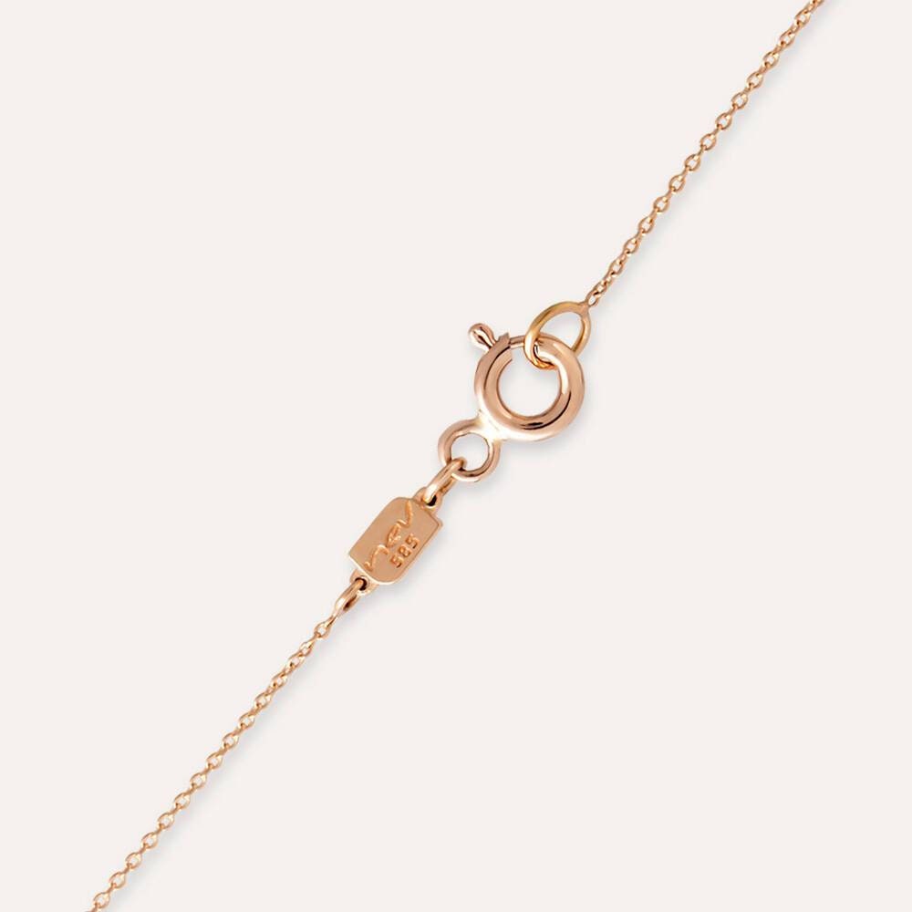 Letter W Diamond Stone and Pink Enamel Rose Gold Necklace - Etsy