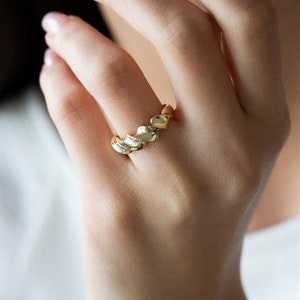 Auger Ring 14K Gold Gift for Her Everyday Jewelry Merry Chirstmas ...