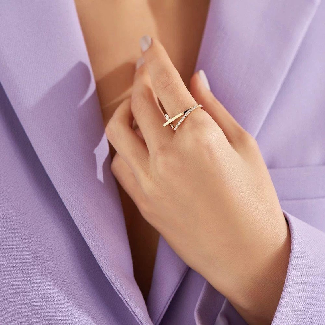 Creativo 0.15 Ct Markiz Cut Diamond Stone Rose Gold Ring Ring - Etsy