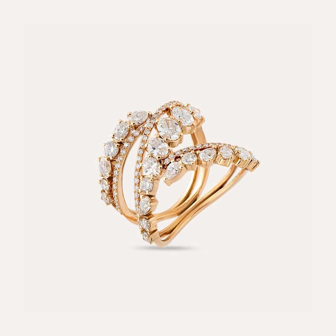 Poene 2.42 Ct Oval and Drop Cut Diamond Stones Ring - Etsy