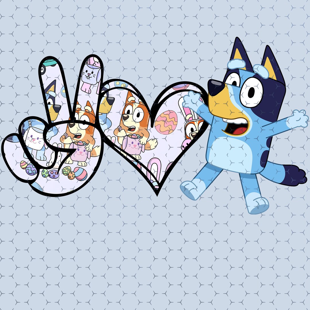 Peace Love Bluey Png, Bluey Bingo Png, Mushroom Png, Bluey Png, Bluey ...