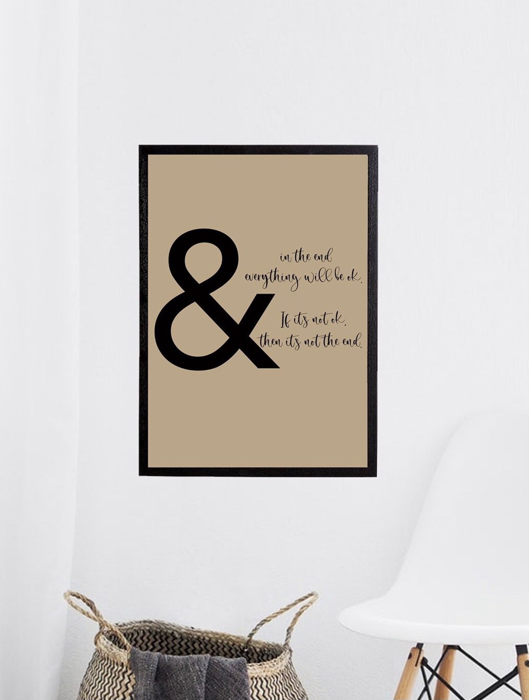 And In The End - Print/ Typografie Print / Positivität Zitat / A4 ...
