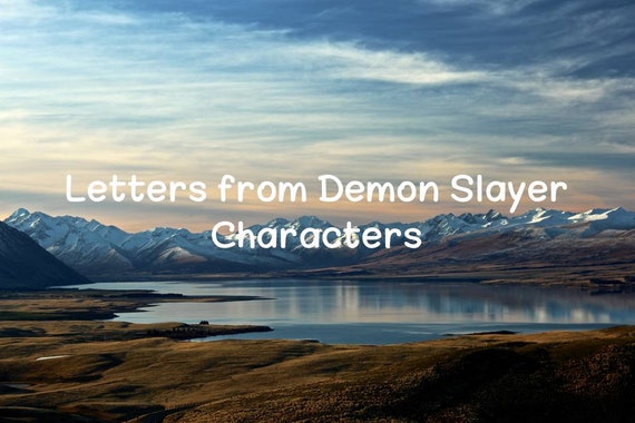 Letters From Demon Slayer Characters - Etsy