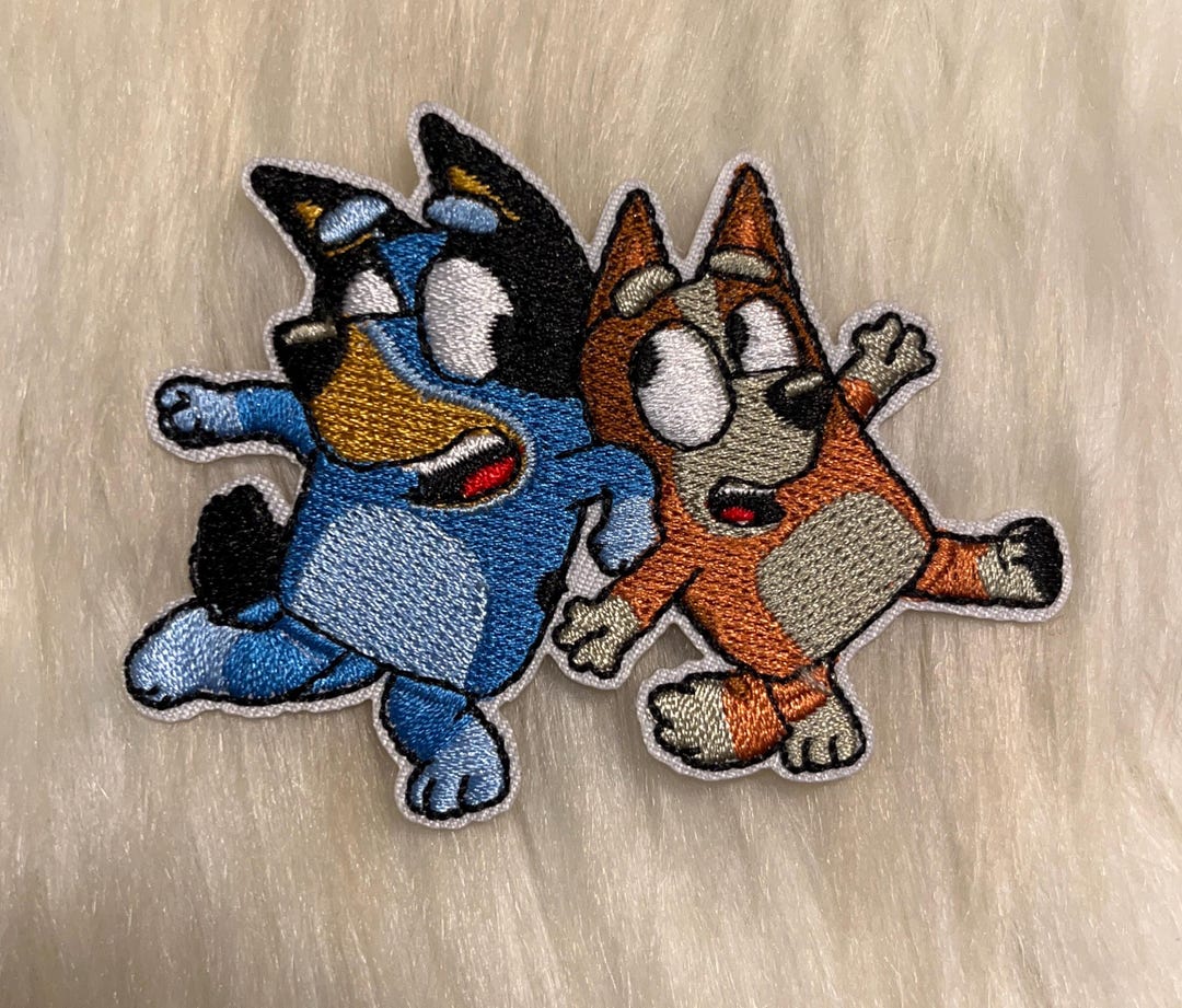 Bluey & Bingo Iron on Embroidered Patch - Etsy
