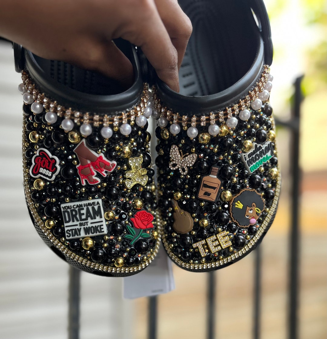 Womens Custom Designed Bling Crocs - Etsy