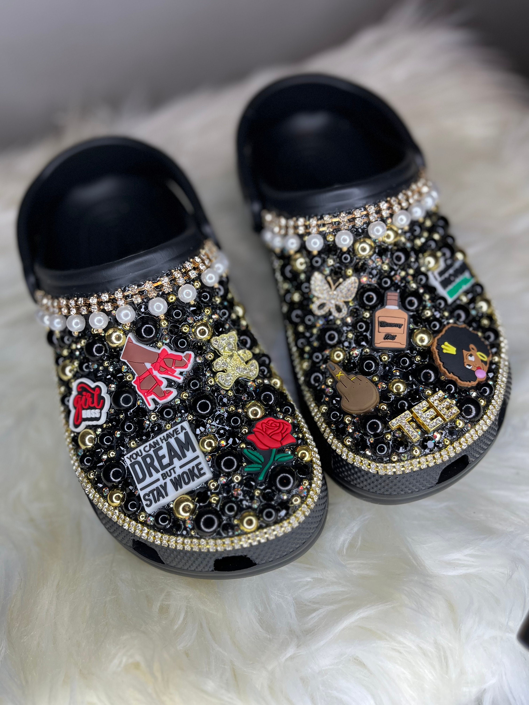 Womens Custom Designed Bling Crocs - Etsy