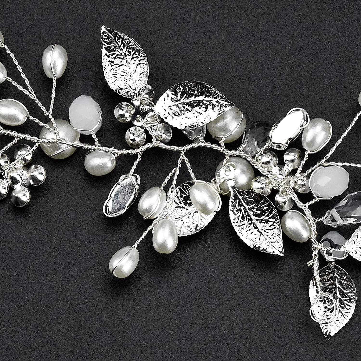 Flower Shaped Crystal Beads Hair Accessory Silver Color for - Etsy