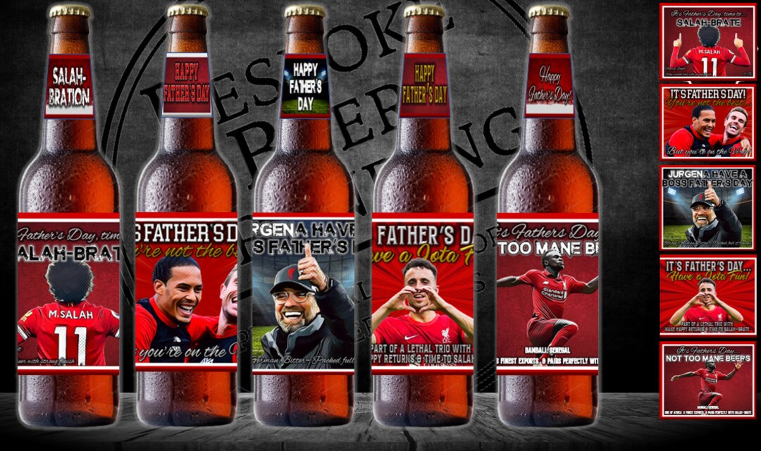 Liverpool Father's Day Beer Label Gift - Parody Beer Labels - Liverpool ...