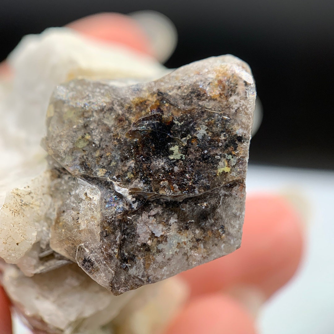 Unique Included Apatite Crystal on Matrix With Mica - Etsy