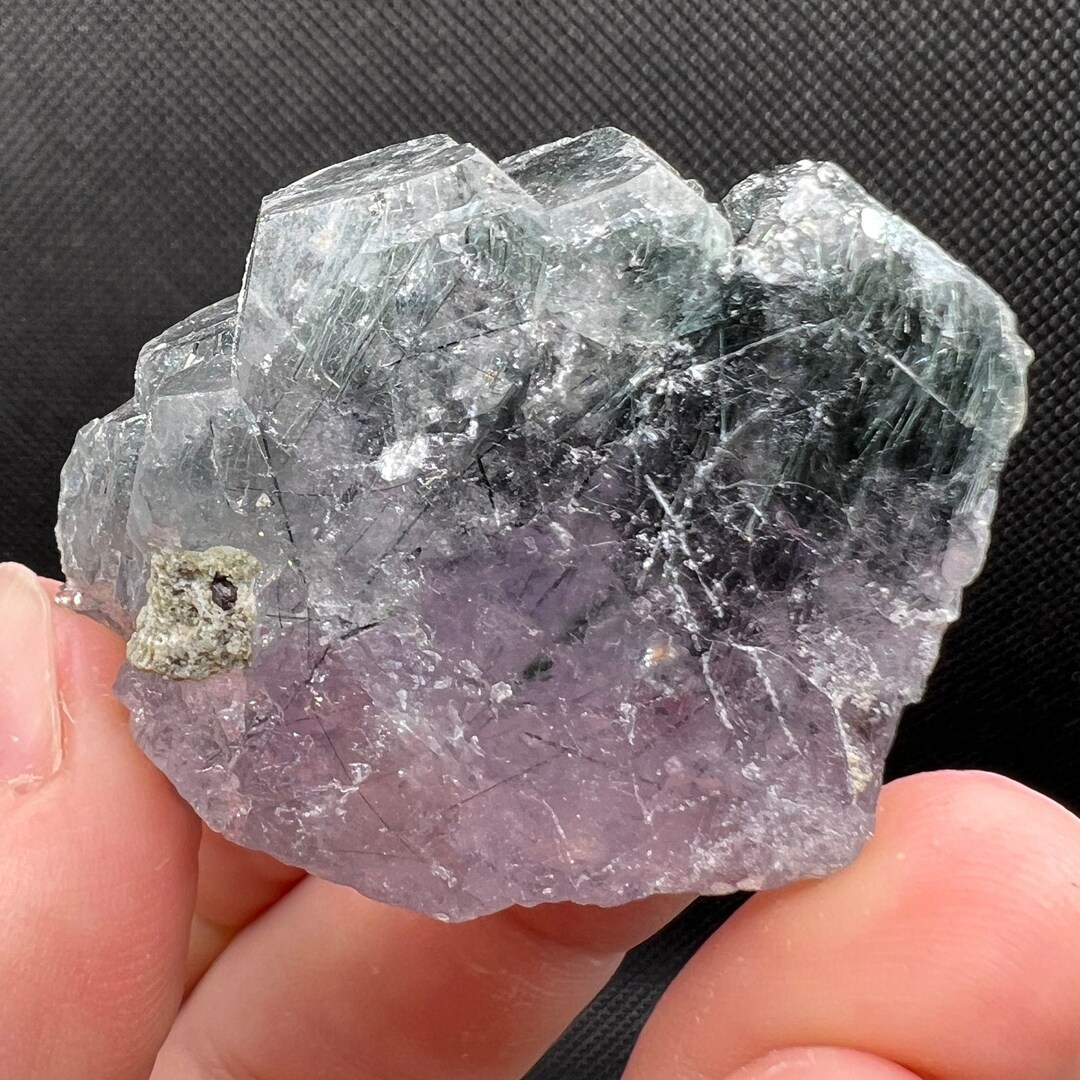 Lilac Purple Apatite Fluorapatite Crystal With Actinolite - Etsy Canada