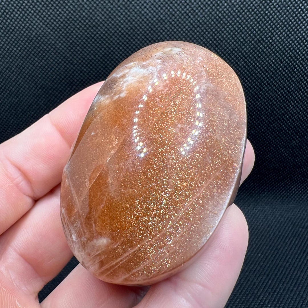 Rare Tiger Stripe Tanzanian Sunstone Palm Stone Crystal - Etsy