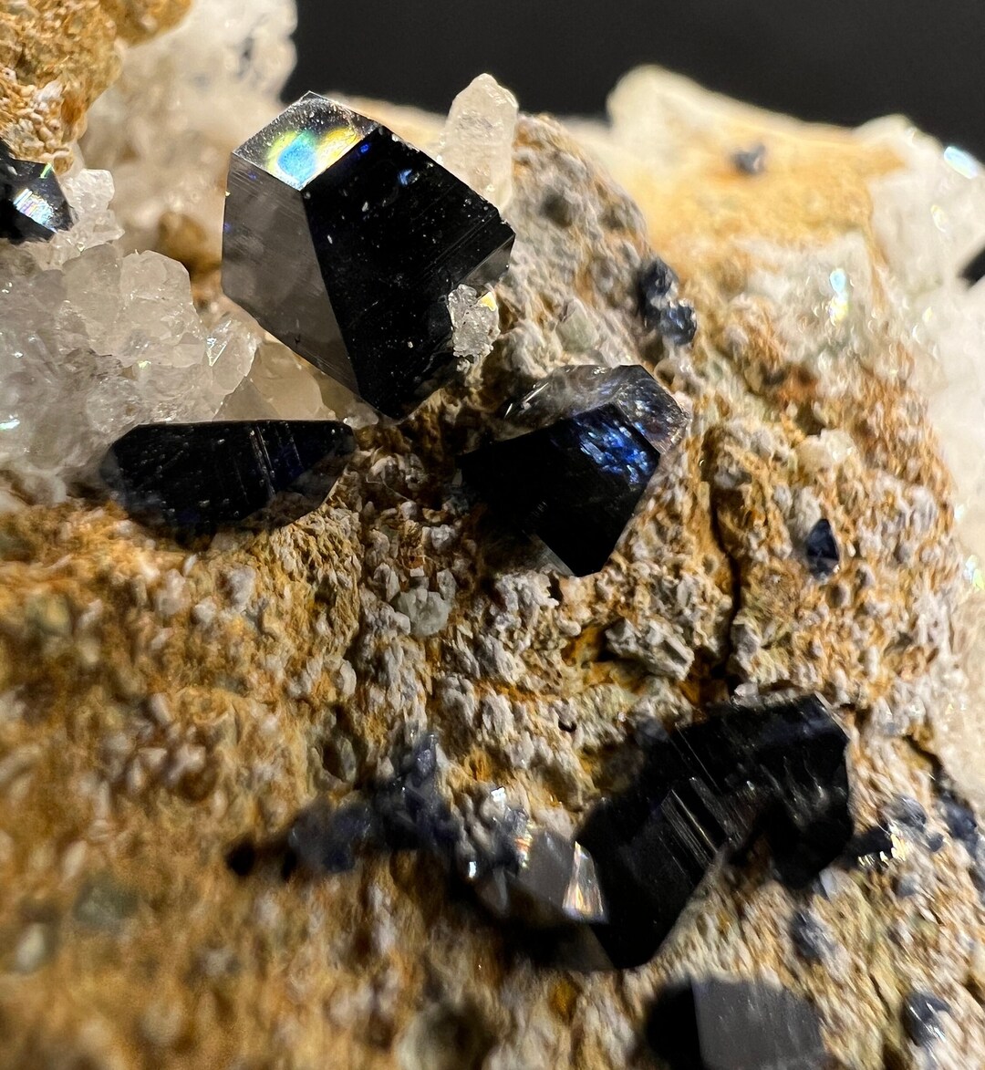 Gem Blue Anatase Crystals With Quartz on Matrix - Etsy