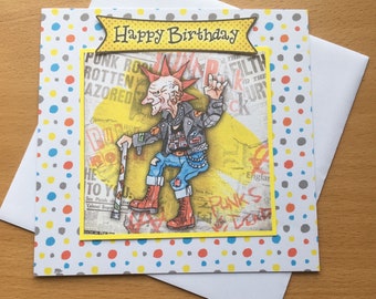 Rocker Birthday Card - Etsy UK