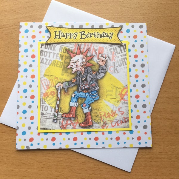 Rocker Birthday Card - Etsy UK