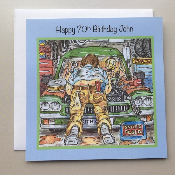 Mechanic Birthday Cards - Etsy UK