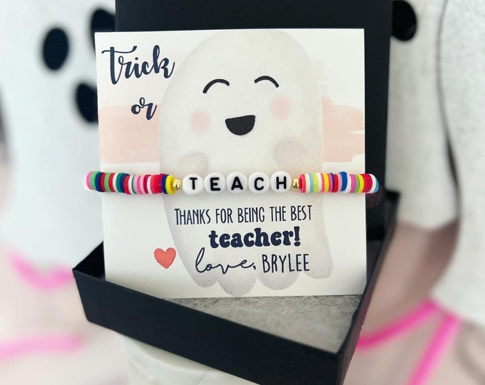 Trick or Teach, Halloween Teacher Gift Teacher Appreciation Gift, Clay ...