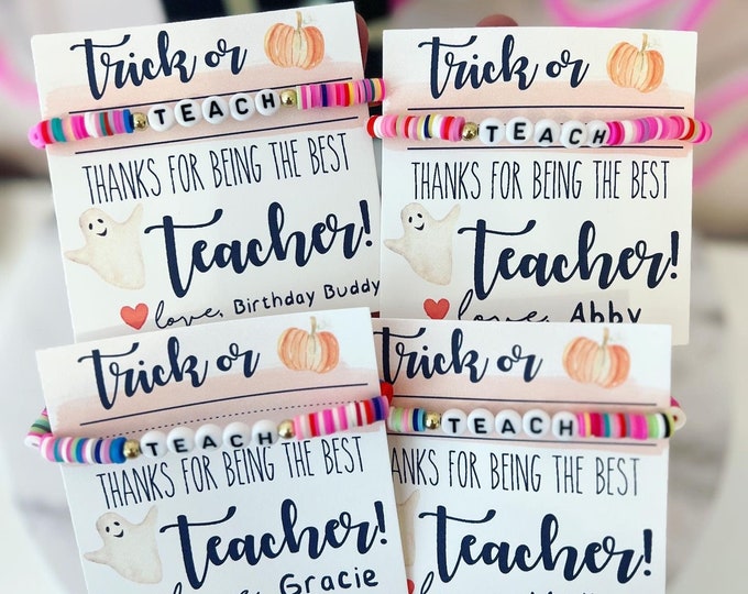Trick or Teach, Halloween Teacher Gift! Teacher Appreciation Gift, Clay ...