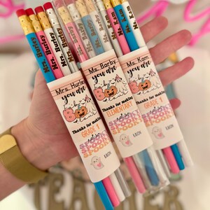 Teacher Halloween Gift! Engraved 4 Pack of Pencils! Personalized Gift ...