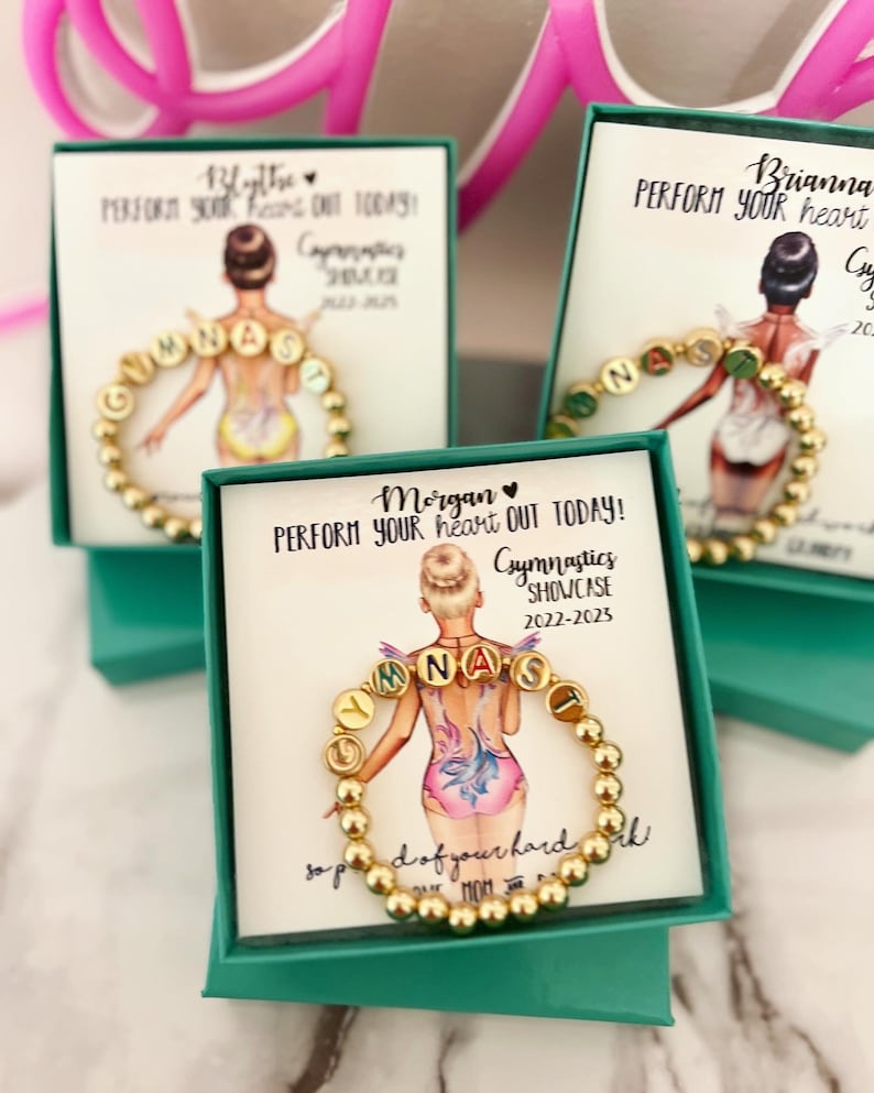 Gymnastics Showcase Gift,gymnast Bracelet, Gymnastics Competition ...