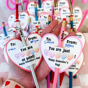 Class Valentine Gift! Personalized Engraved Name Pencil With Valentine ...