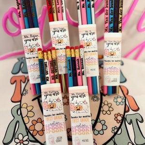 Teacher Halloween Gift! Engraved 4 Pack of Pencils! Personalized Gift ...