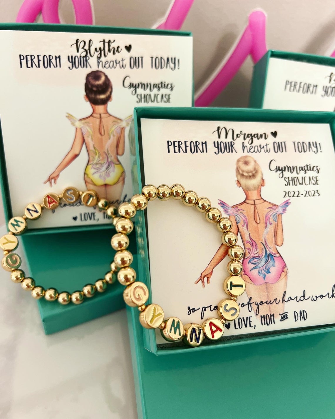 Gymnastics Showcase Gift,gymnast Bracelet, Gymnastics Competition ...