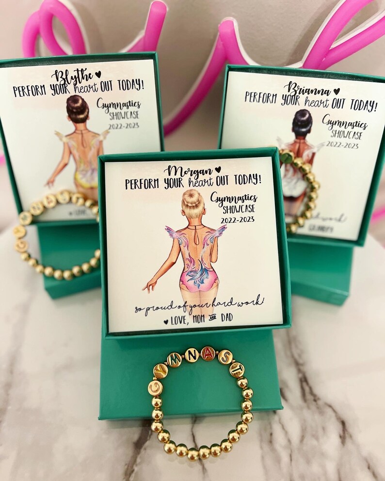 Gymnastics Showcase Gift,gymnast Bracelet, Gymnastics Competition ...