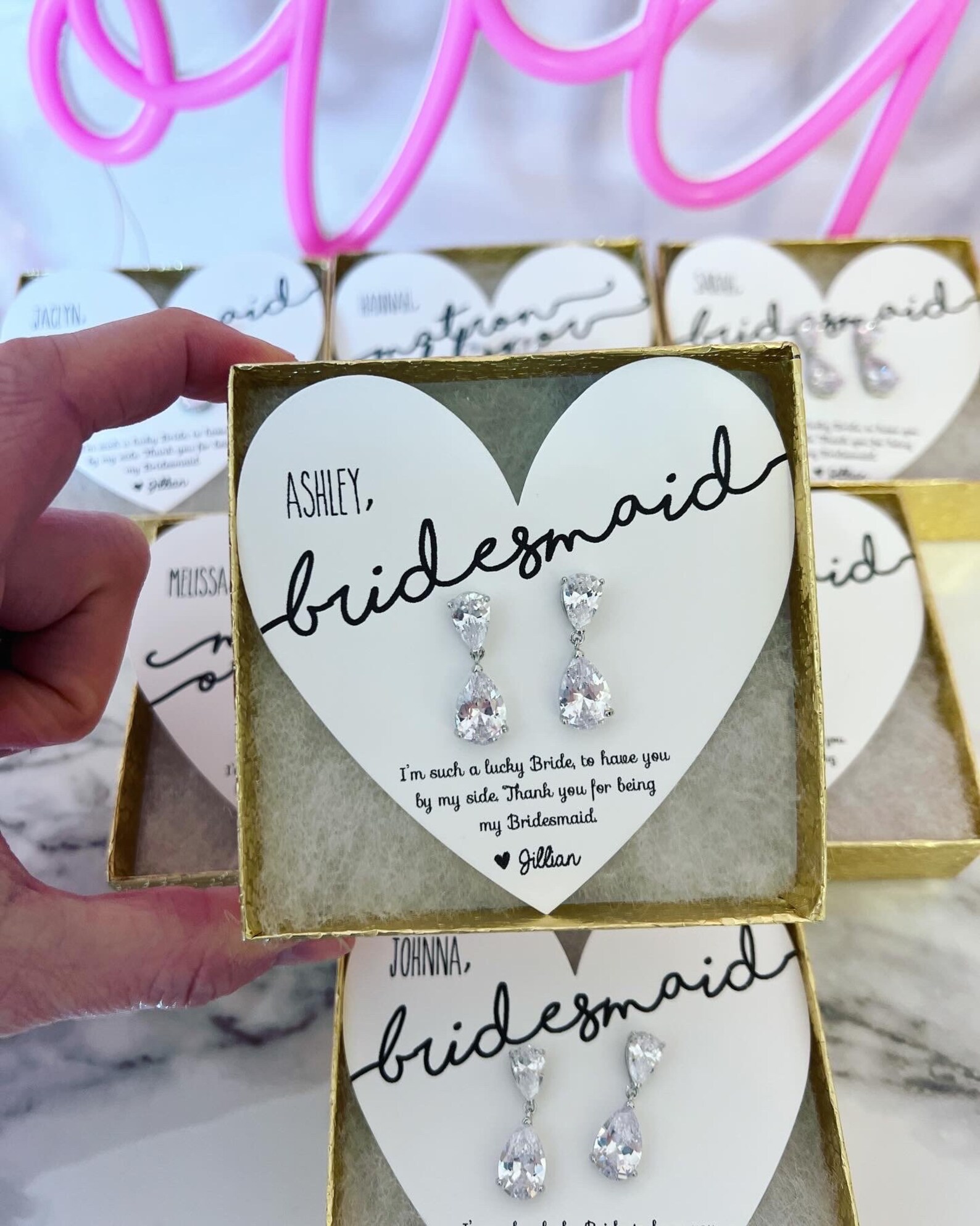 Crystal Teardrop Elegant Bridal Party Earrings, Box & High Quality ...
