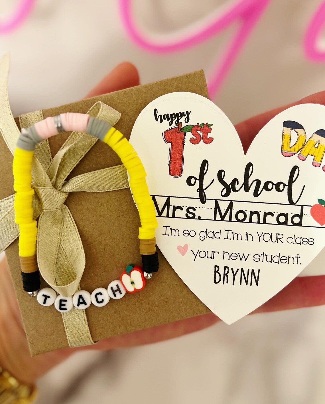 Back to School Teacher Gift! Happy First Day of School Teacher Gift! I ...