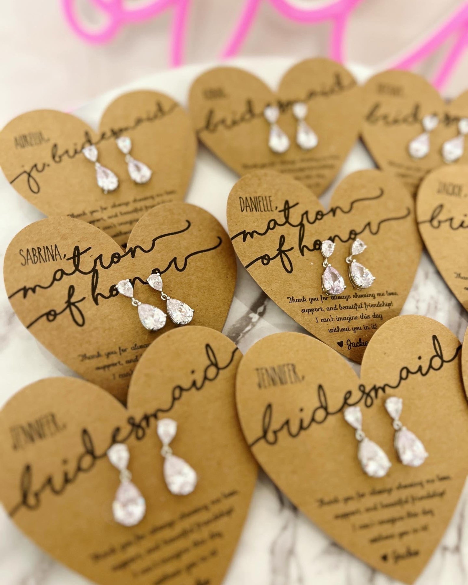 Crystal Teardrop Elegant Bridal Party Earrings, Box & High Quality ...