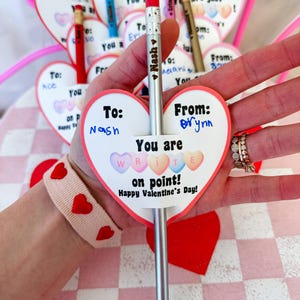 Class Valentine Gift! Personalized Engraved Name Pencil With Valentine ...